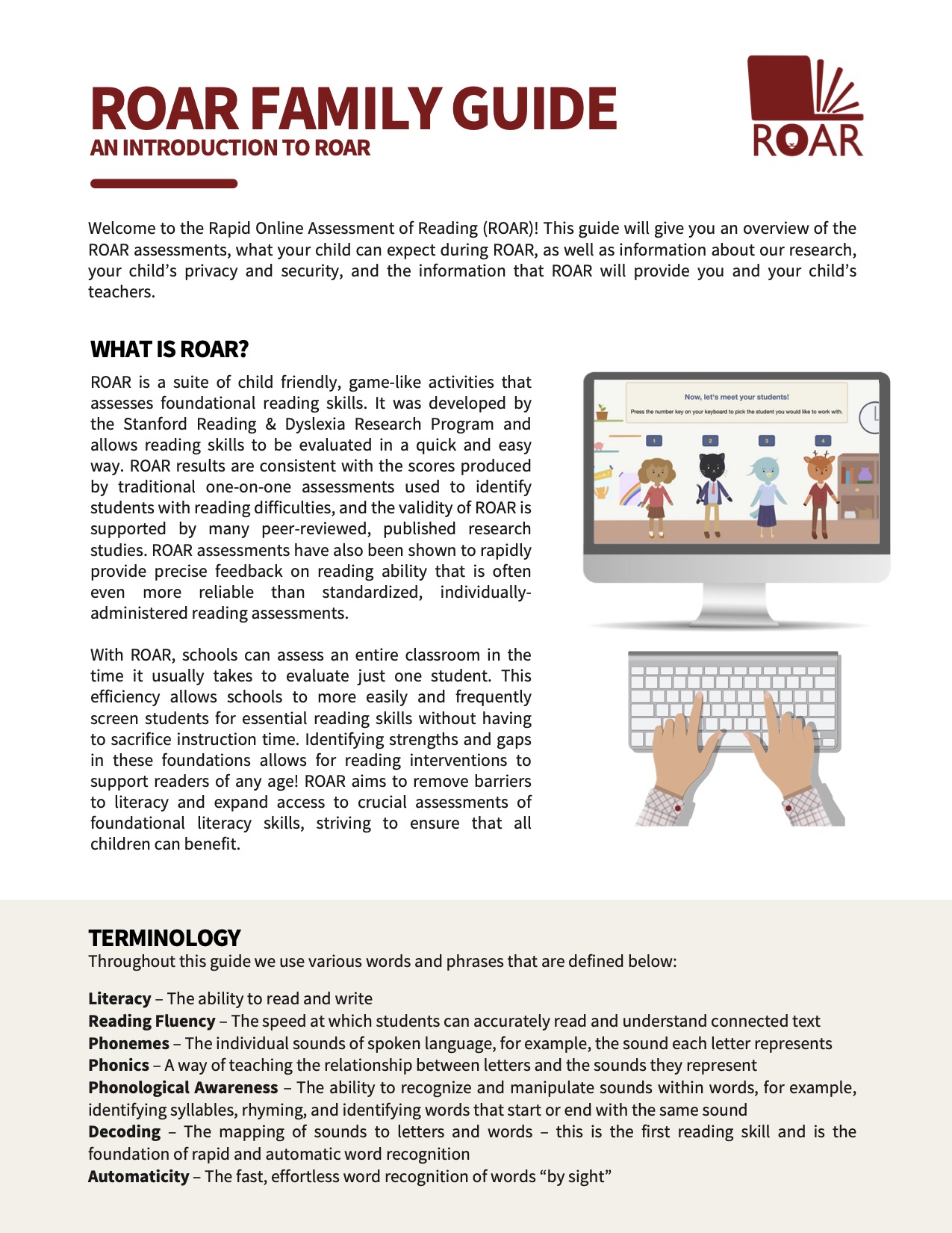 ROAR@Home – ROAR (Rapid Online Reading Assessment)